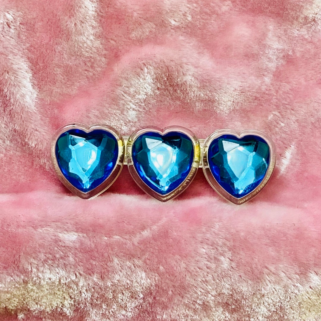 Sky Blue Gemstone Deadstock Vintage 80s Chunky Hearts Brooch Etsy sky-blue-gemstone-deadstock-vintage-80s-chunky-hearts-brooch-etsy