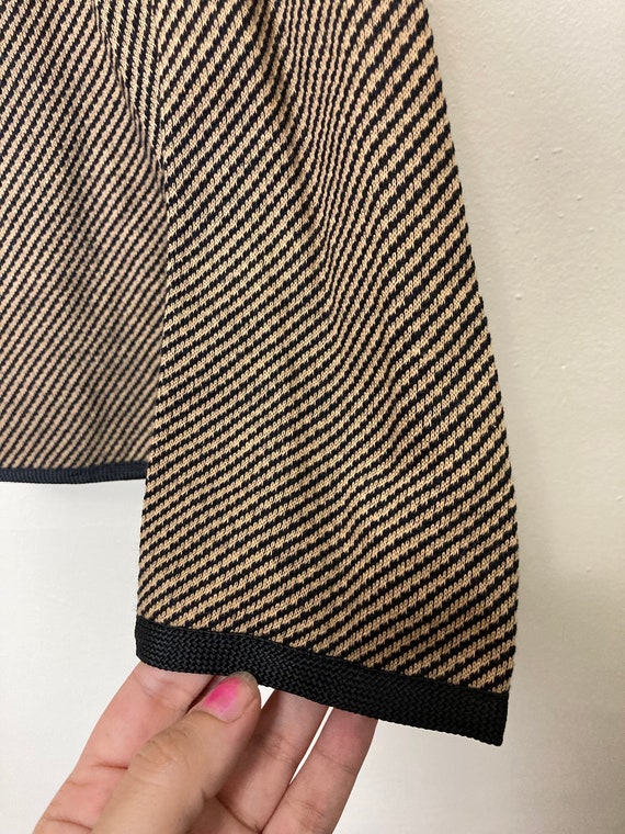 1940s Diagonal Striped Vintage Mid Century Cropped Kn… - Gem