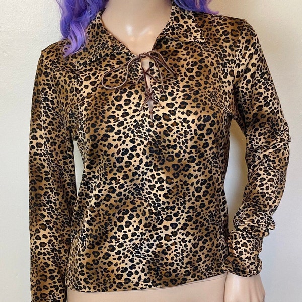 Y2k Leopard Print Tops - Etsy