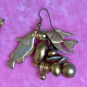 Vintage Angelfish Cluster Earrings - Etsy