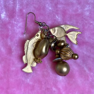 Vintage Angelfish Cluster Earrings - Etsy