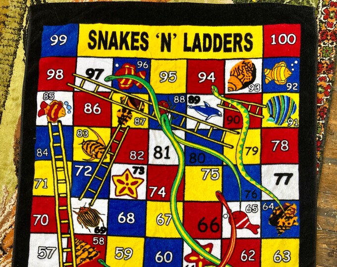 Snakes and Ladders Vintage Board Game Cotton Beach Towel - Etsy