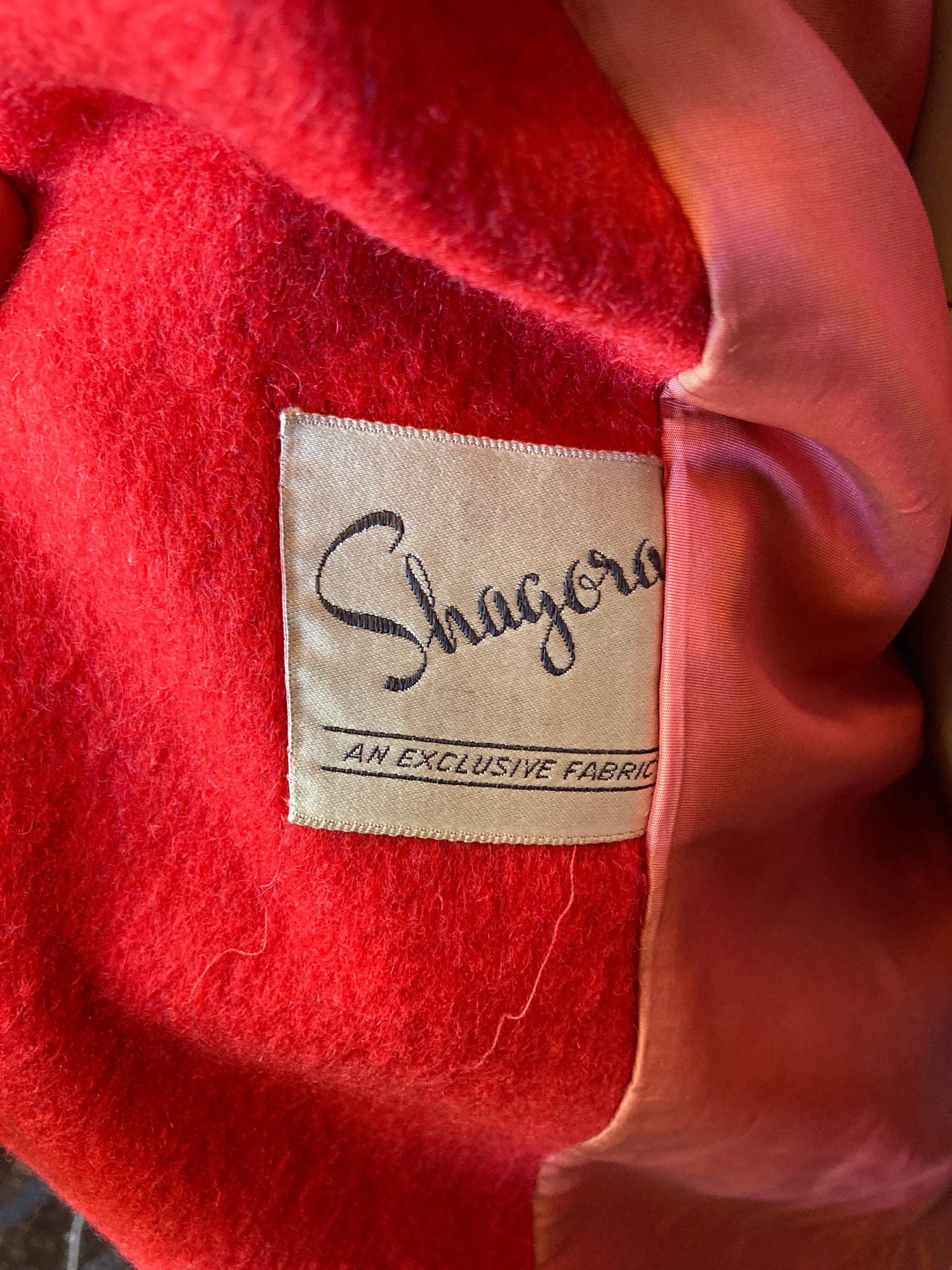 Shagora Vintage 60s Iconic Cherry Red and Black Velvet Rhinestone ...