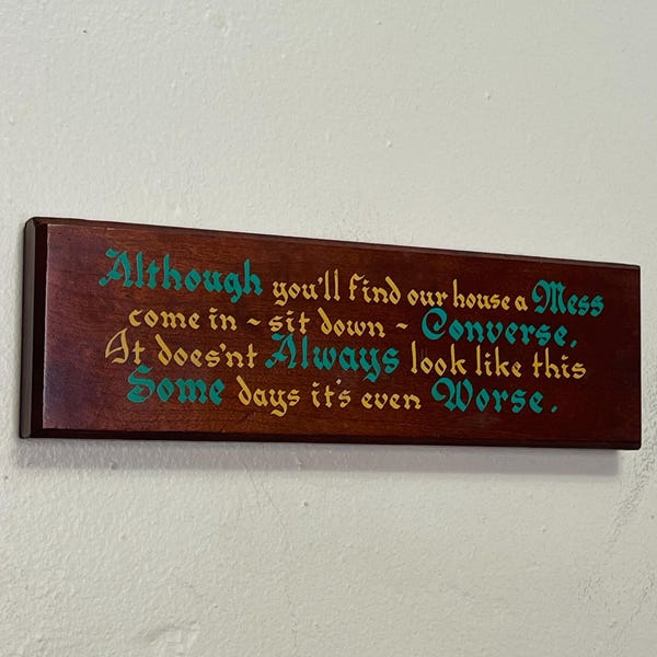 Messy House Sign - Etsy