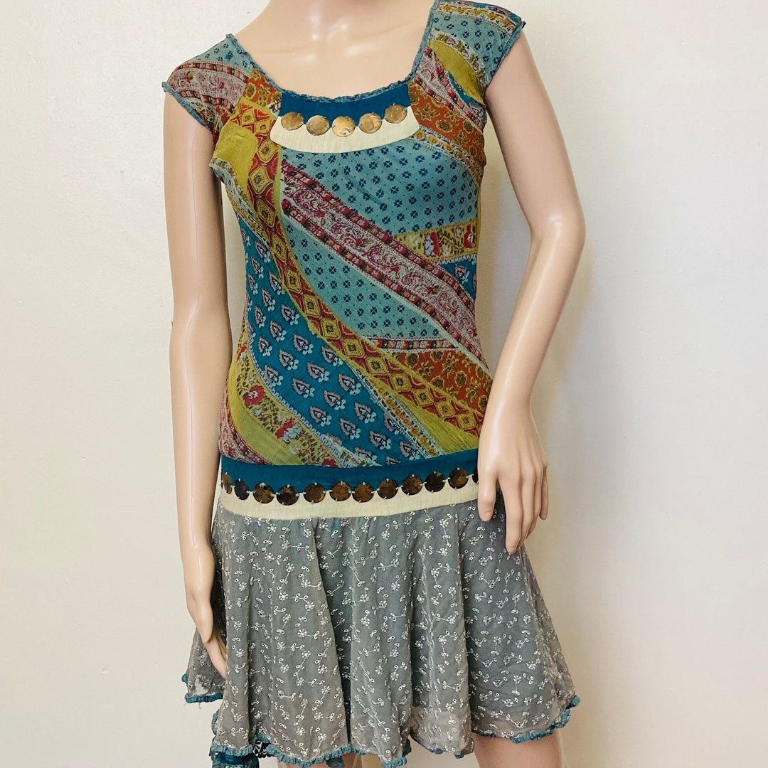 Silk and Nylon Jewel Tone Dropwaist Twee Kitschy Dress - Etsy