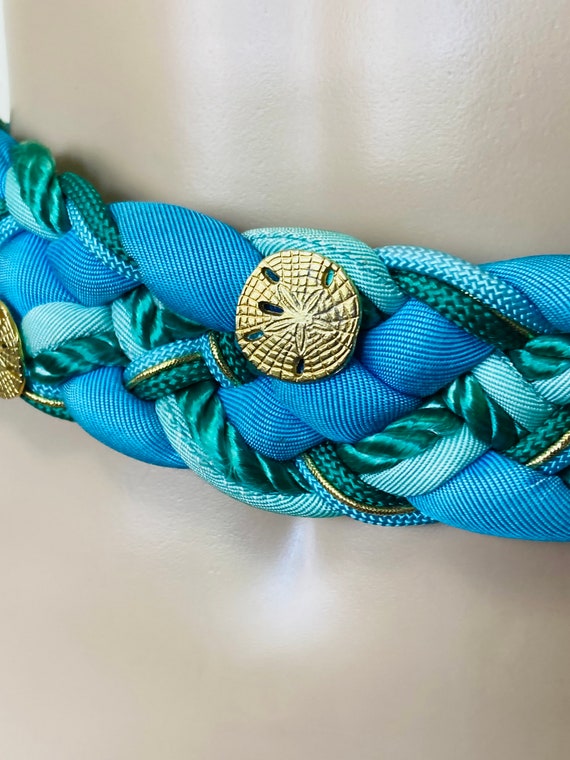 Chunky Braided Vintage 80s Mermaid Belt - Gem
