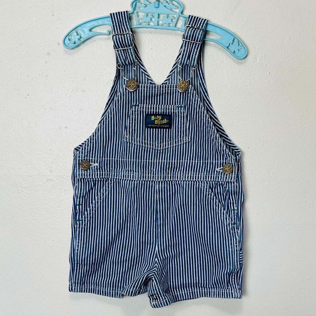 Oshkosh Vintage 80s Train Conductor Kids Toddler Overalls Shorts 18M - Etsy
