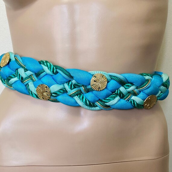Chunky Braided Vintage 80s Mermaid Belt - Gem