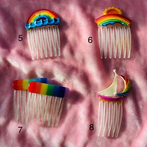 Pick One Vintage Rainbow 70s Deadstock Hair Comb - Etsy