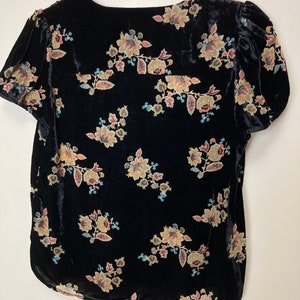 Burnout Velvet Adyson Parker Pretty Floral Semi Sheer Boxy Top - Etsy