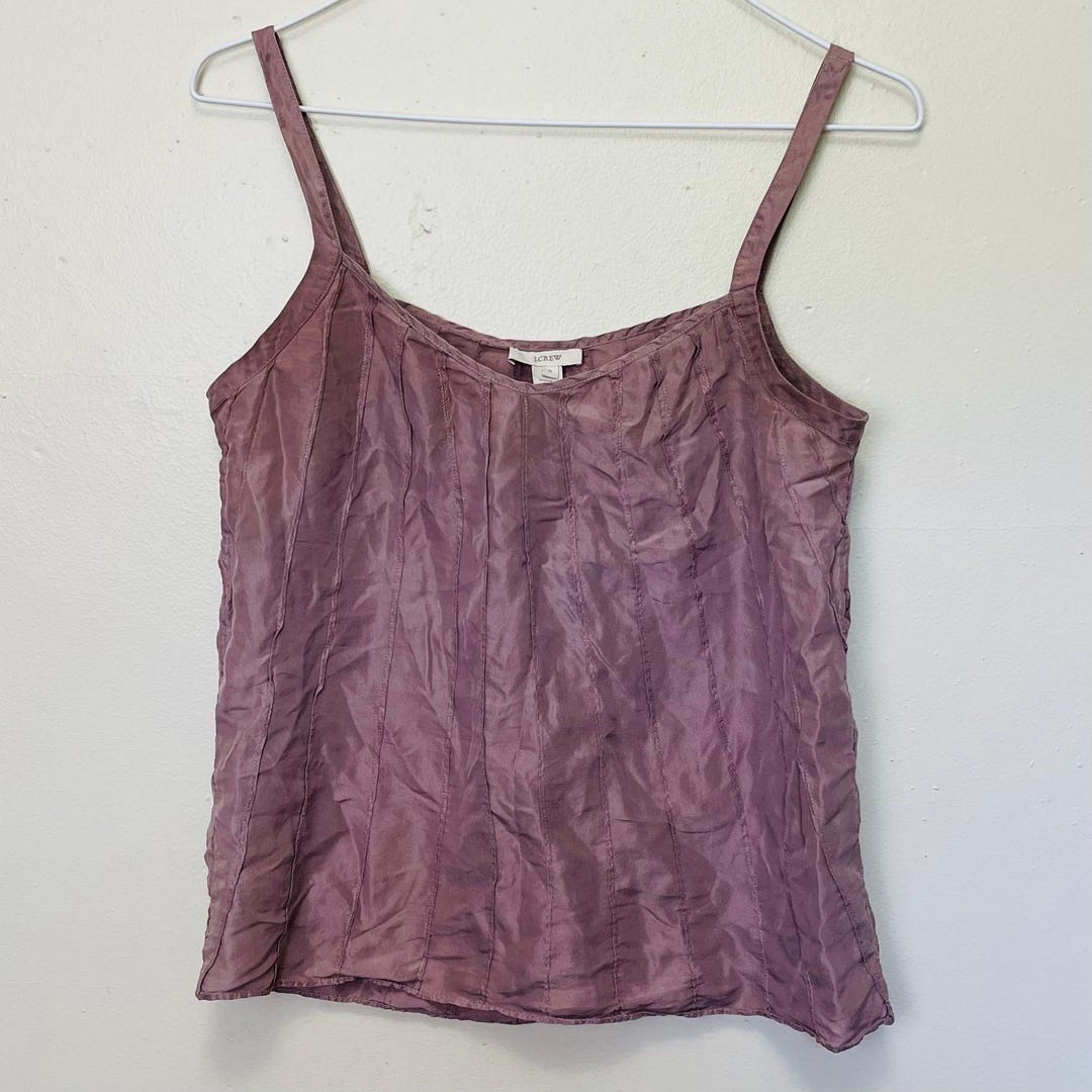 Dusty Plum Purple Pure Silk Vintage Tank Cami Top - Etsy