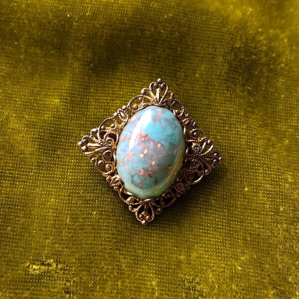Opal Brooch - Etsy