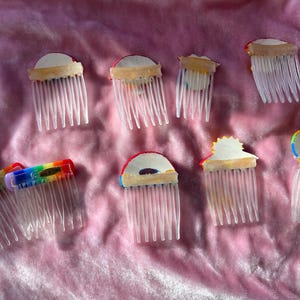 Pick One Vintage Rainbow 70s Deadstock Hair Comb - Etsy