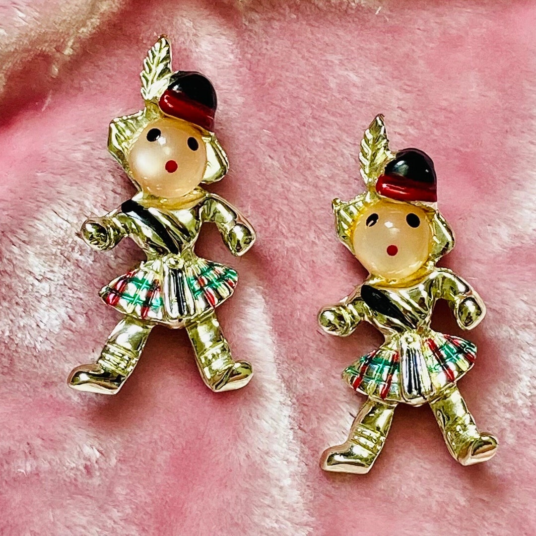 Set of 2 Vintage 1950s Alphine Girls Matching Scatter Pins - Etsy