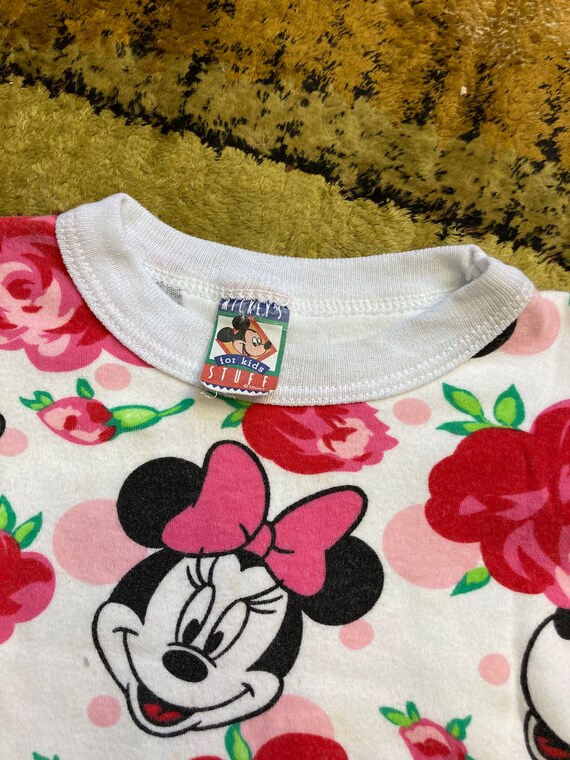Minnie Mouse and Pink Roses Vintage 90s Kids Toddler … - Gem