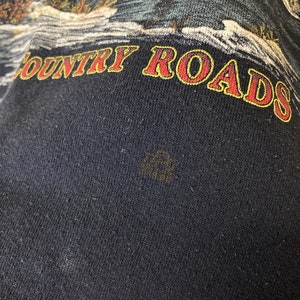 Country Roads Vintage 90s Winter Scene Crewneck Sweatshirt - Etsy