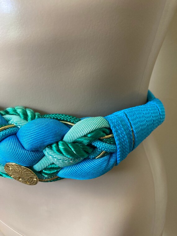 Chunky Braided Vintage 80s Mermaid Belt - Gem