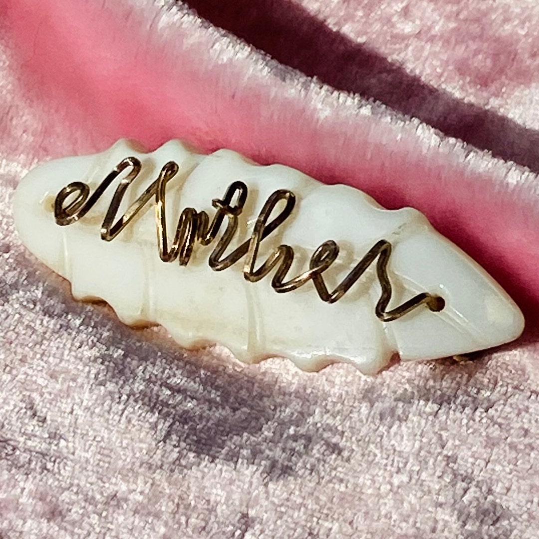Mother of Pearl Vintage Mom Brooch - Etsy