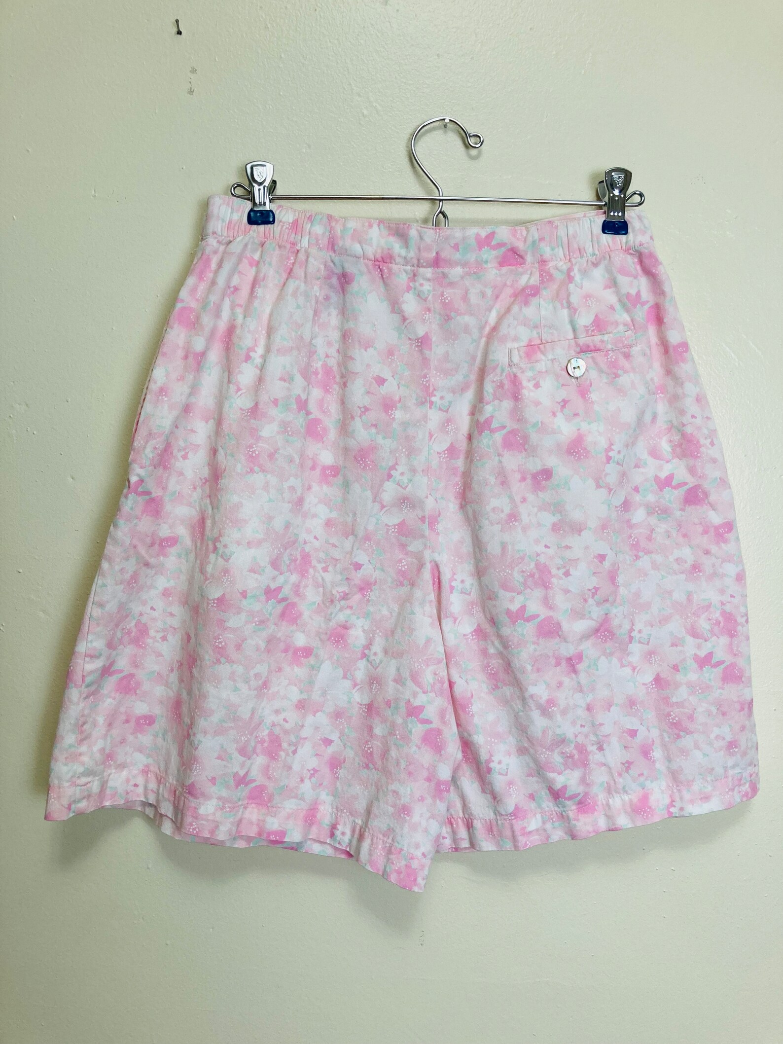 Pastel Pink Floral Vintage 90s Cotton Skort - Etsy