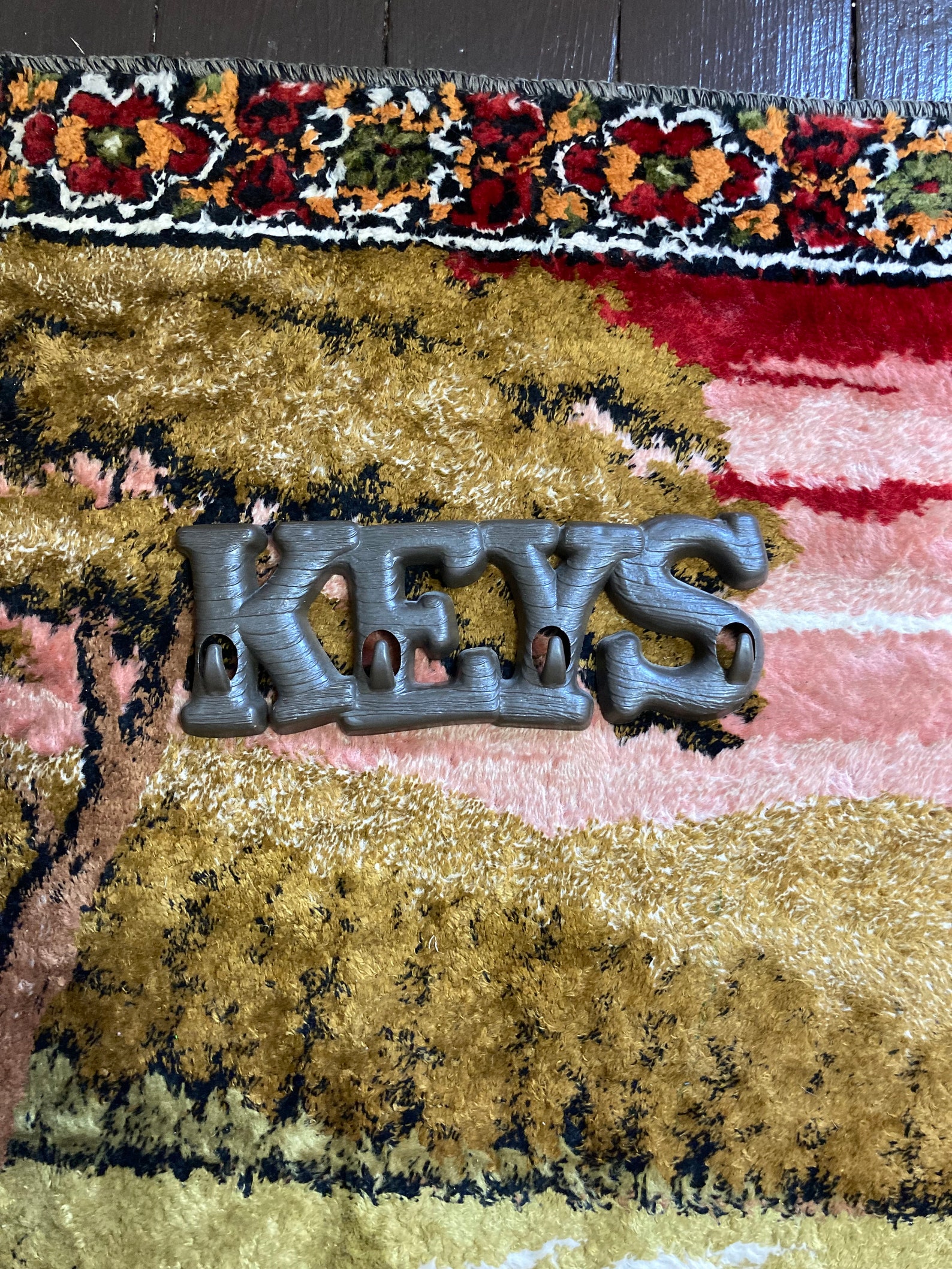 KEYS Vintage 70s Faux Woodgrain Plastic Key Holder - Etsy