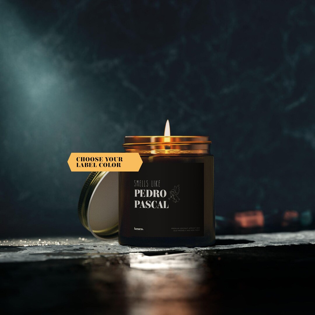 Smells Like Pedro Pascal Scented Candle, Coconut Apricot Wax, Celebrity ...