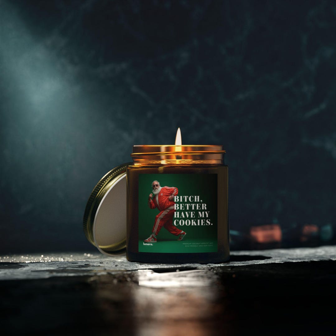 Secret Santa Candle - B*tch, Better Have My Cookies, Claus in Adidas ...