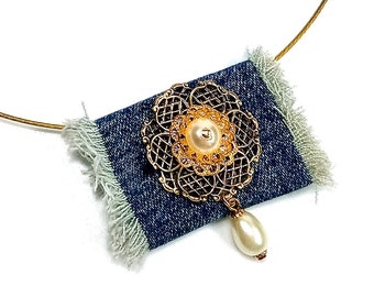 Jeans Necklace - Etsy