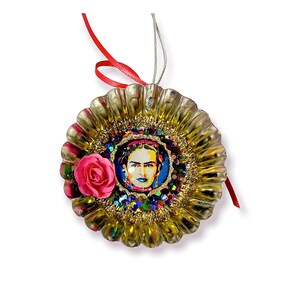 Colorful Tin Ornaments, Mexican Folk Art Inspired Decorations Mary OR ...