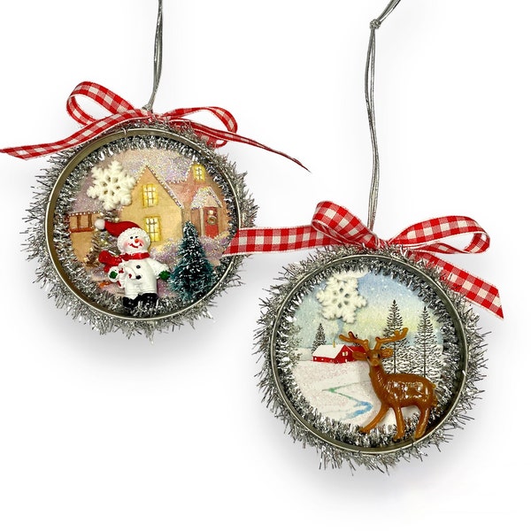Mason Jar Lid Ornaments - Etsy