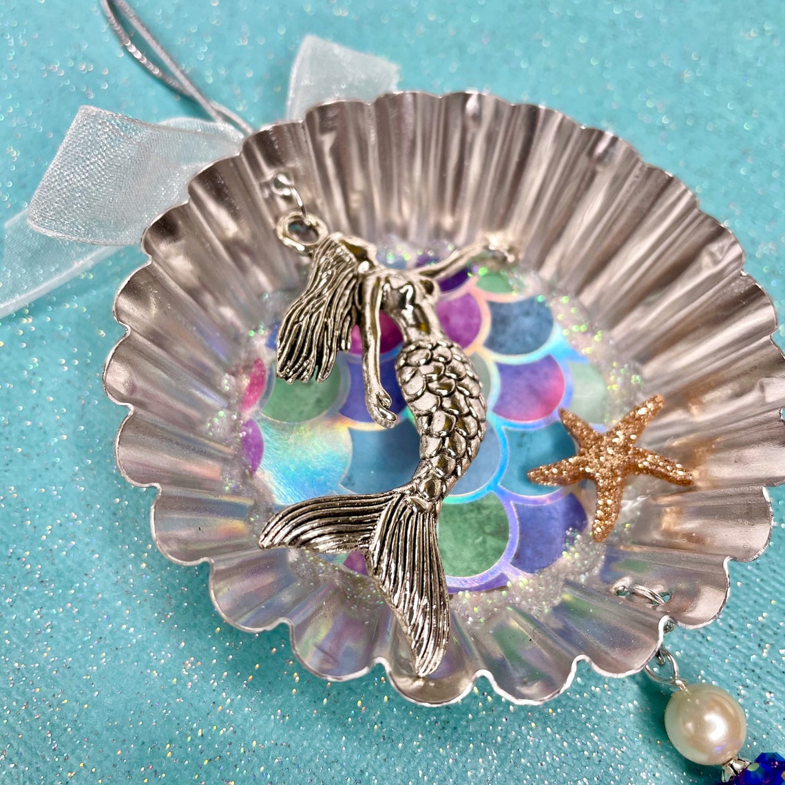 Upcycled Mermaid Ornament Ocean Inspired Gift For Teen Girl | Etsy