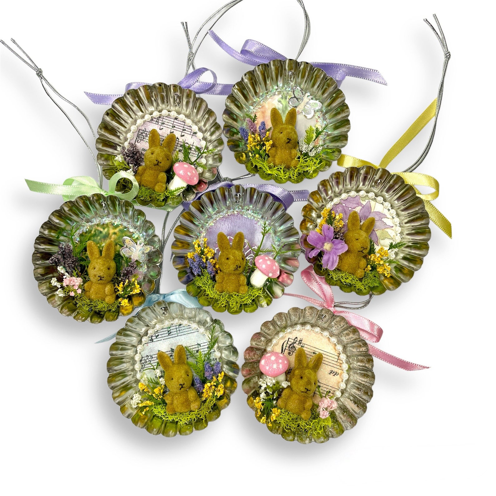 Handmade Easter Bunny Decorations Spring Rabbit Ornaments - Etsy