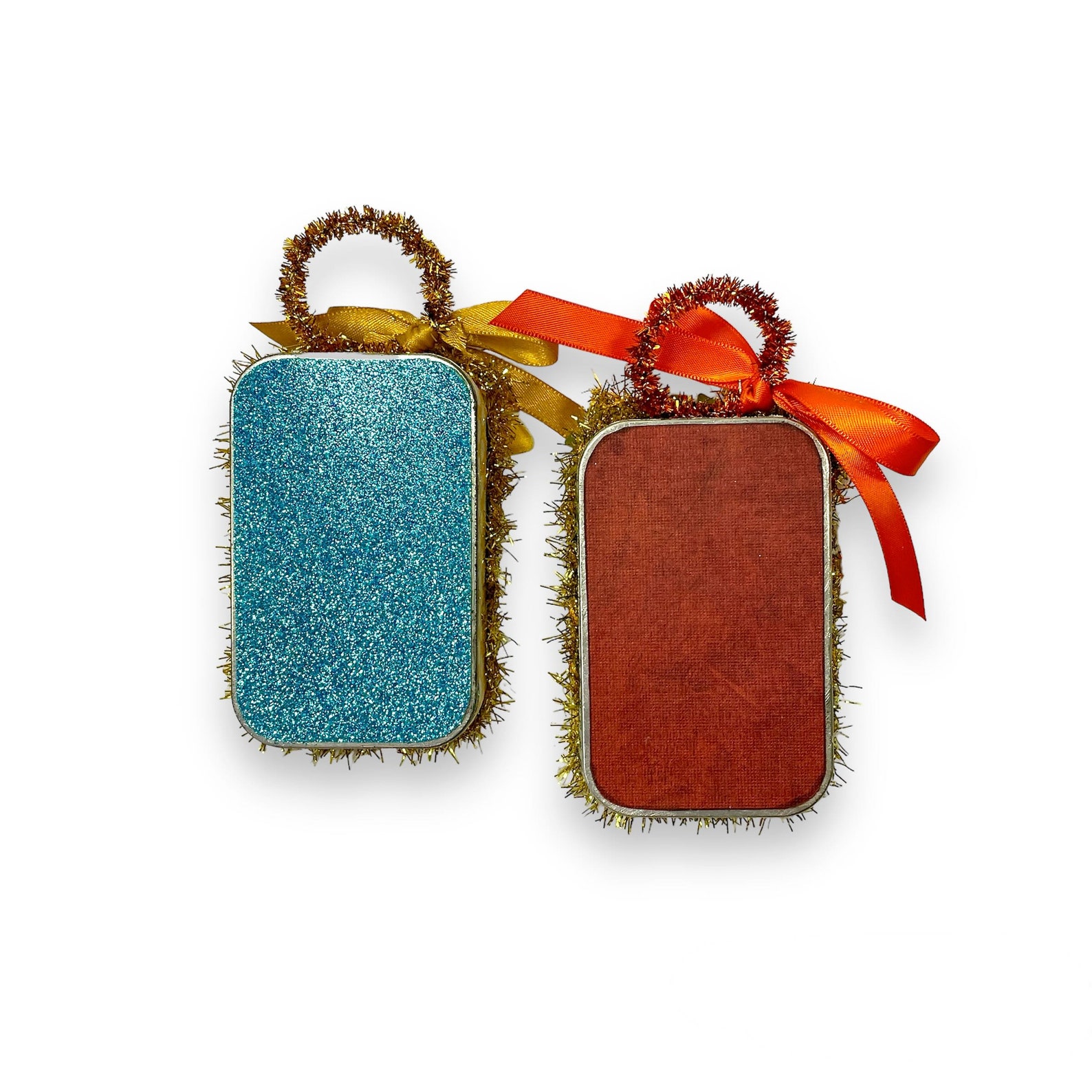 Fall Diorama Gnome Ornaments, Upcycled Tin Shadowbox Autumn Decoration ...