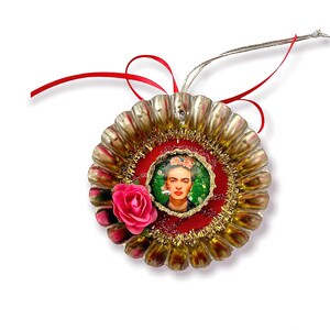 Colorful Tin Ornaments, Mexican Folk Art Inspired Decorations Mary OR ...