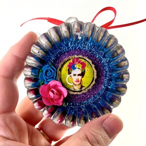 Colorful Tin Ornaments, Mexican Folk Art Inspired Decorations Mary OR ...