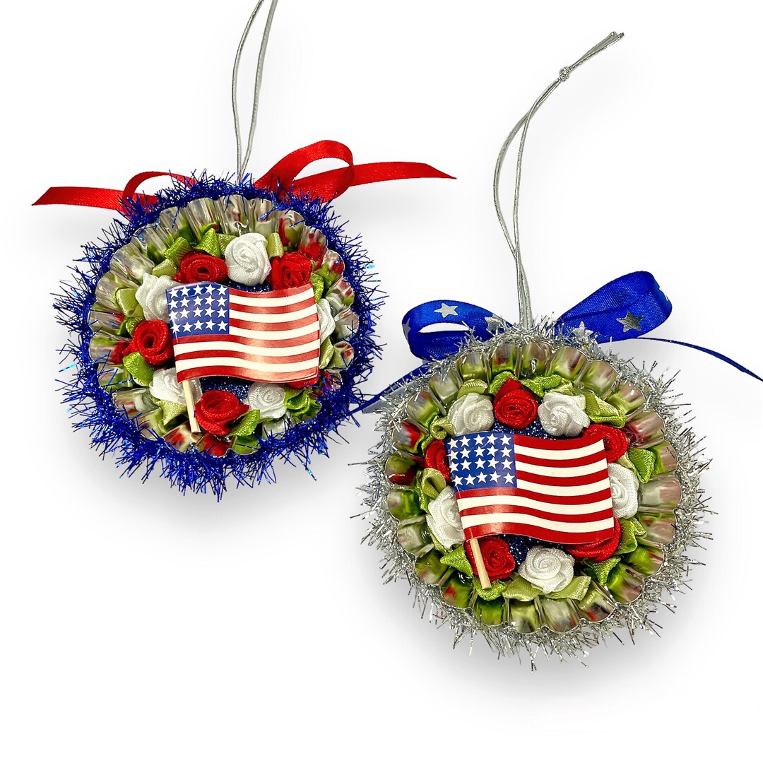 Patriotic Memorial Day Ornaments American Flag Decoration - Etsy