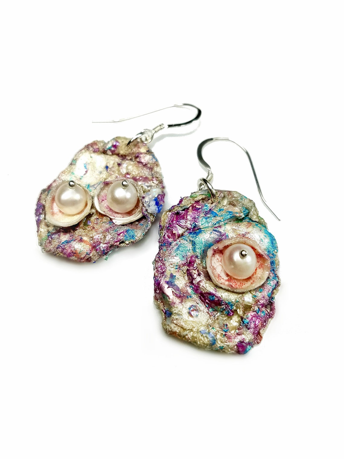 Handmade Artisan Freshwater Pearl Necklace Earring Set - Etsy