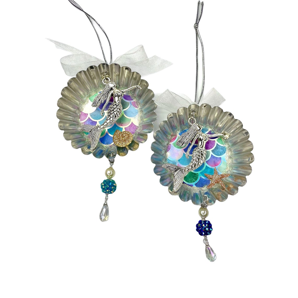 Upcycled Mermaid Ornament Ocean Inspired Gift For Teen Girl | Etsy