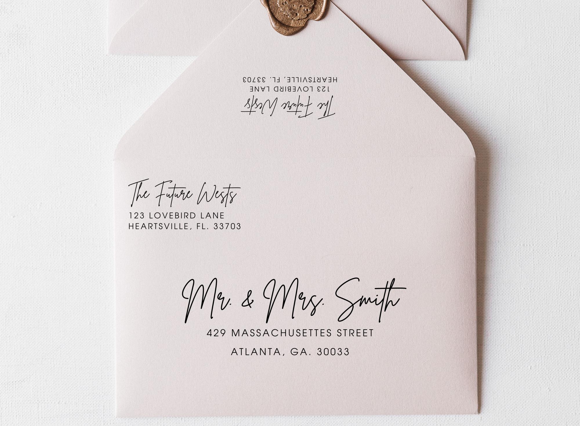 Elegant Addressed Envelope Template | DIY Wedding Labels | Printable ...