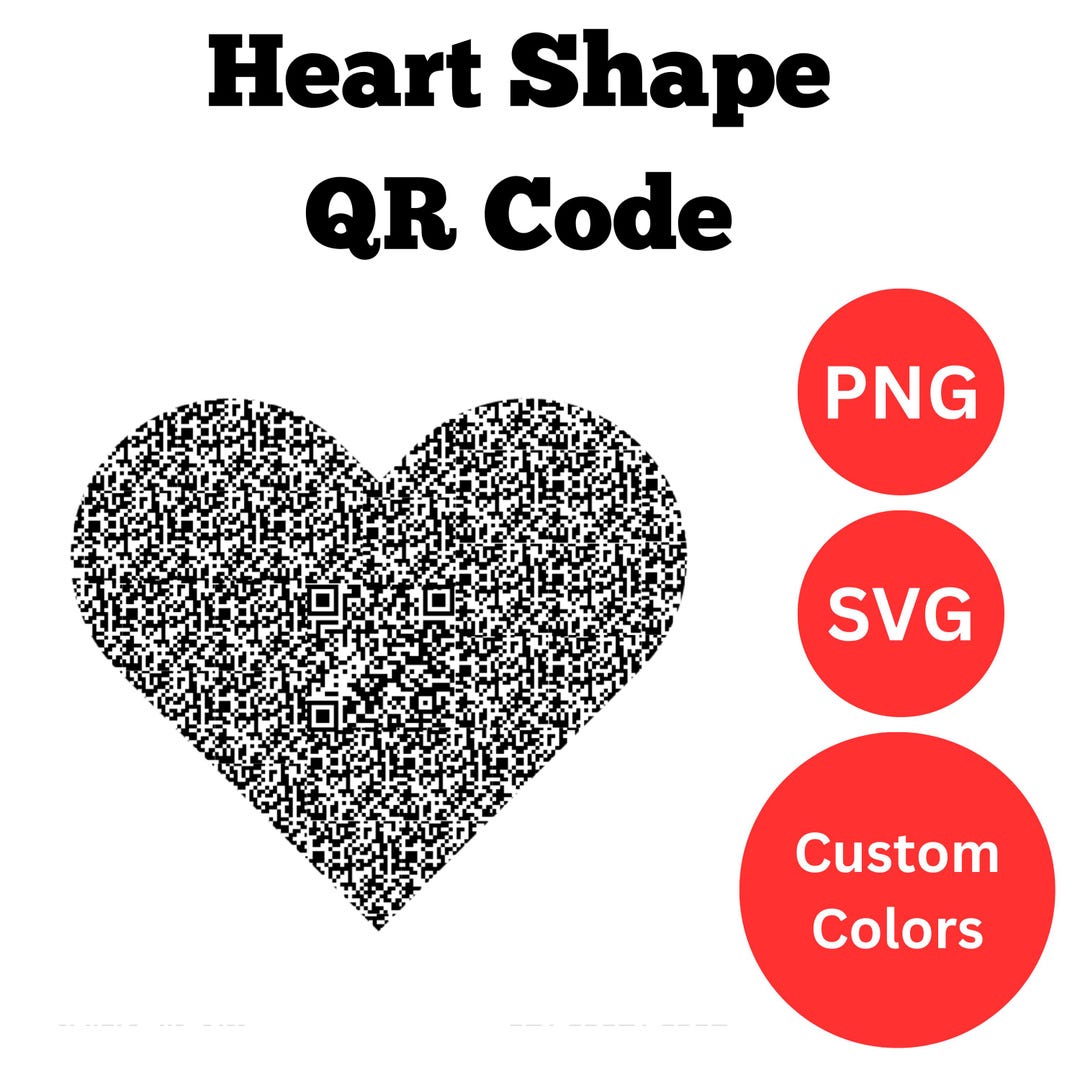 Heart Shaped Custom QR Code, A Unique and Memorable Touch for Weddings ...