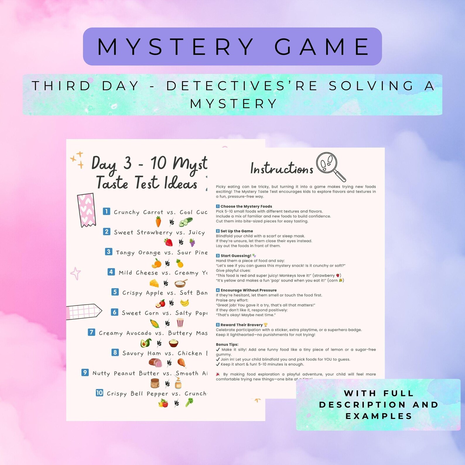3-day Picky Eater Challenge for Kids – Fun Food Activities, Healthy ...