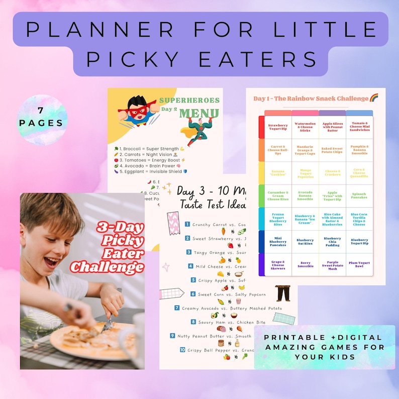 3-day Picky Eater Challenge for Kids – Fun Food Activities, Healthy ...