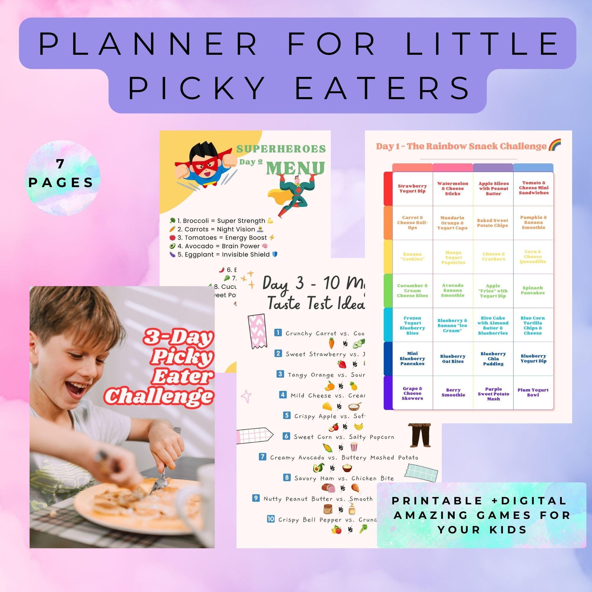 3-day Picky Eater Challenge for Kids – Fun Food Activities, Healthy ...