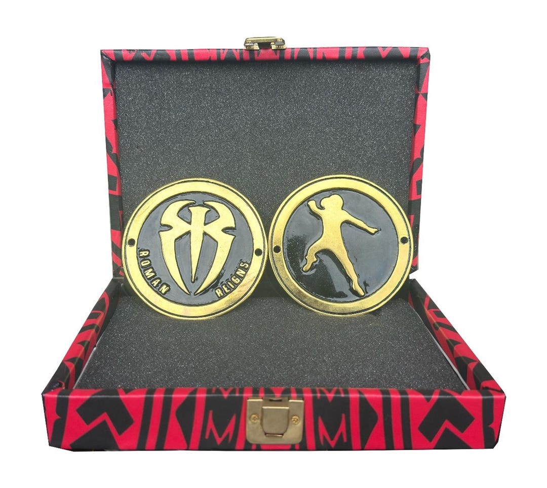 New Signature Punch Roman Reigns Championship Belts Replica Side Plates ...