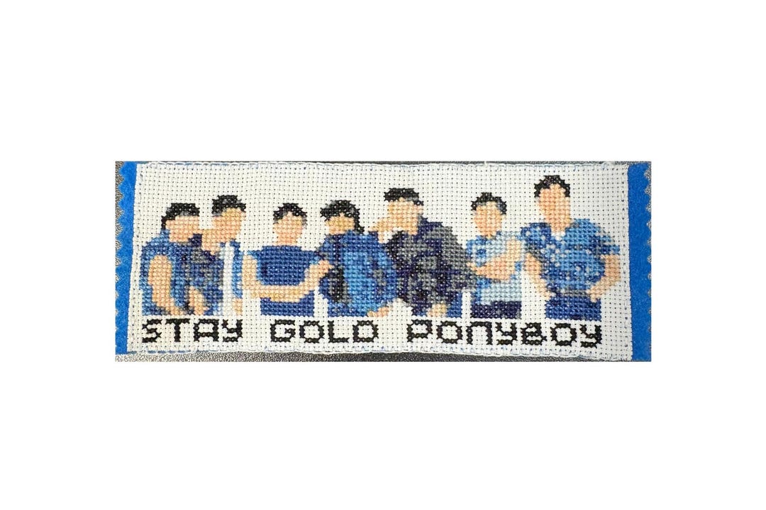 Digital Cross Stitch Bookmark Pattern - Outsiders - Stay Gold Ponyboy ...