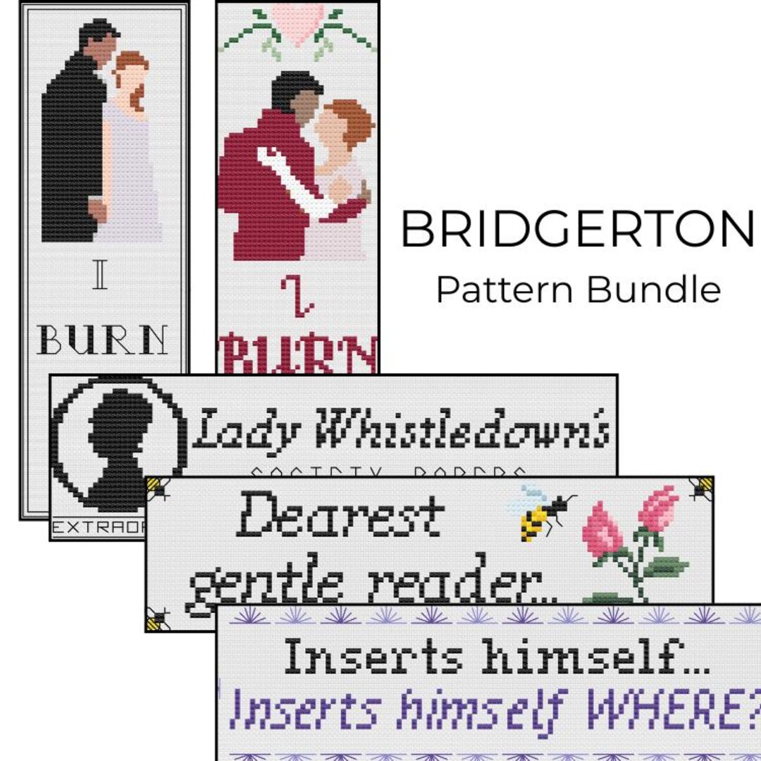 Bundle - 5 Bridgerton Digital Cross Stitch Patterns - Etsy