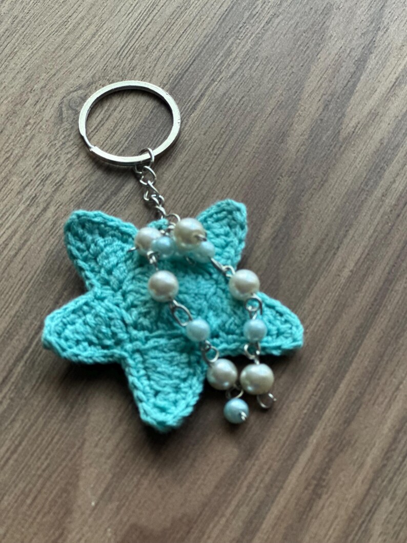 El Yapımı Örgü Yıldız Anahtarlık - Handmade Crochet Star Keychain - Etsy