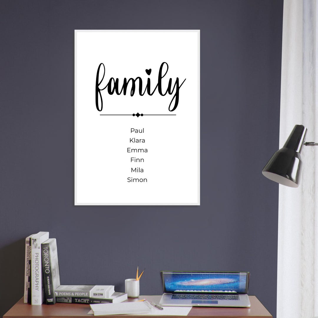 Personalized Family Sign Poster, Custom Family Name Art, Premium Wall ...