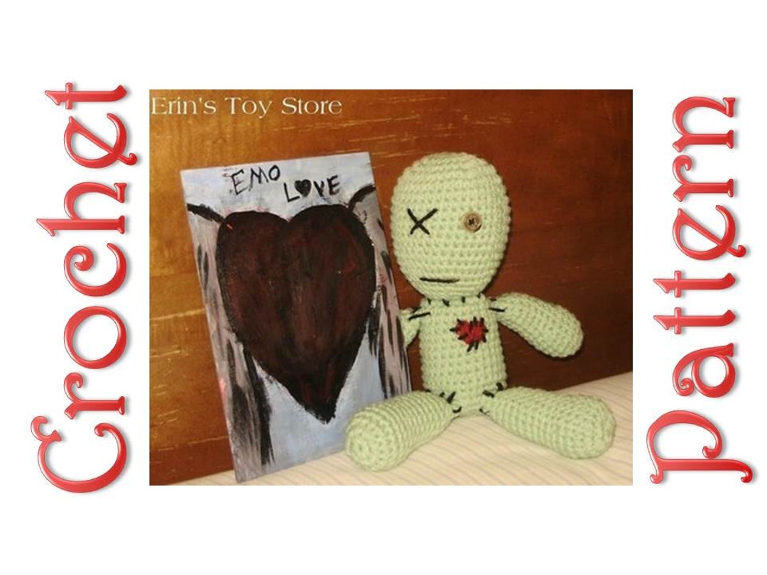 Emo Voodoo Doll a Crochet Pattern by Erin Scull - Etsy
