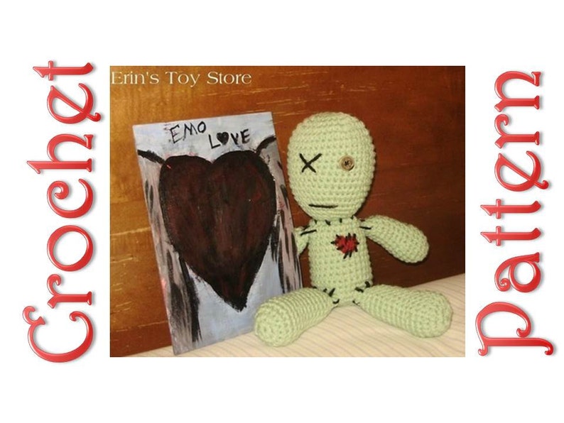 Emo Voodoo Doll a Crochet Pattern by Erin Scull - Etsy