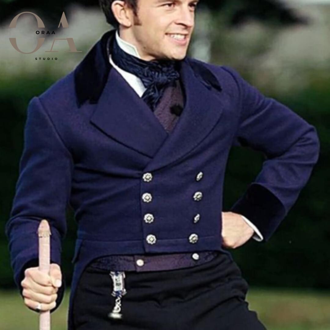 Men’s Regency Wool Tailcoat Historical Military Style, Bridgeton ...